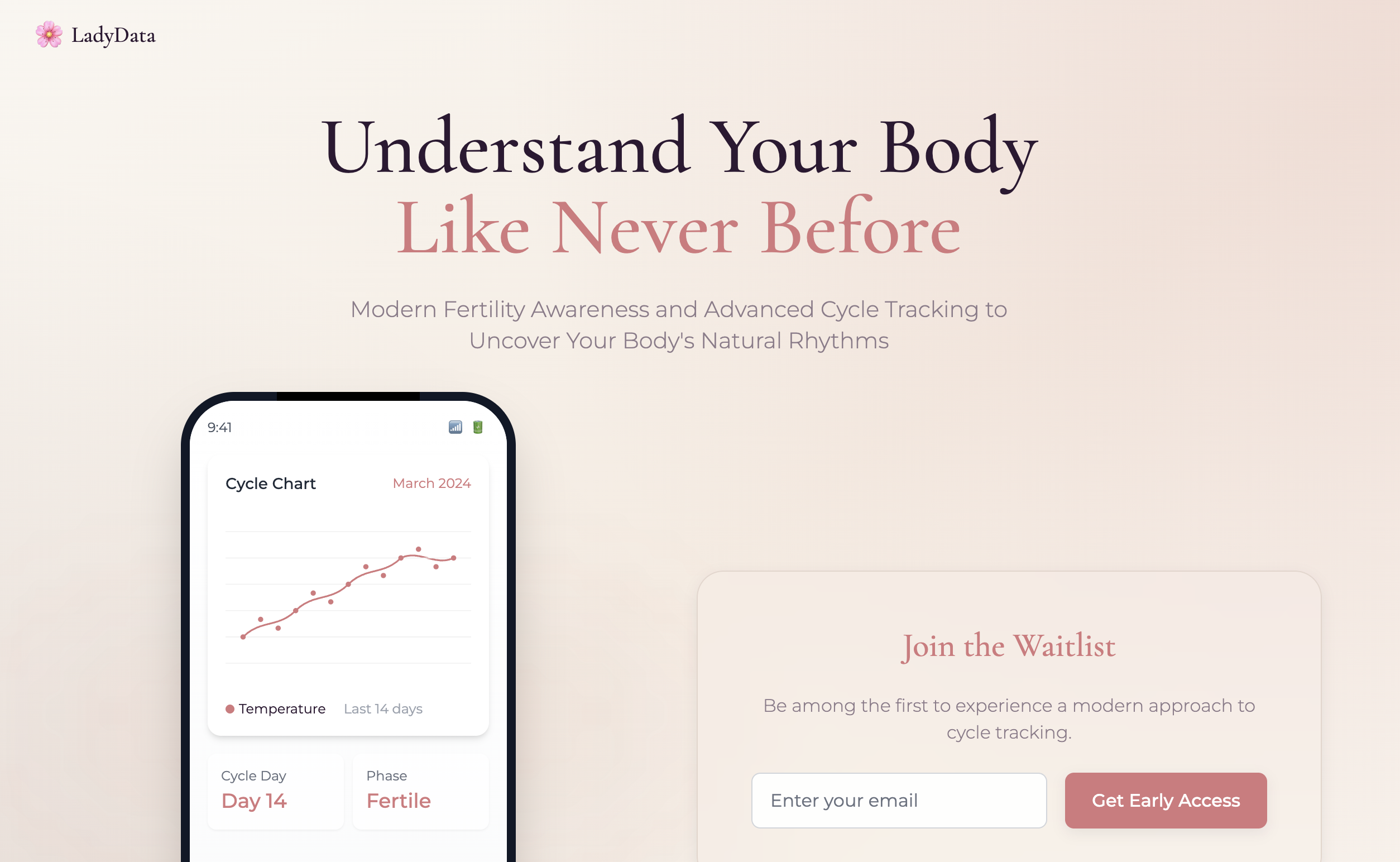 LadyData - Modern Fertility Awareness & Cycle Tracking